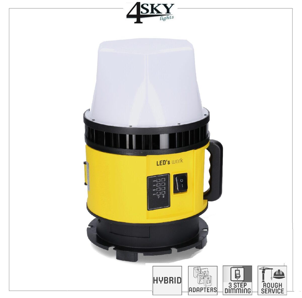 Accu 80 watt Hybride LED werklamp 12.000 lumen IK08 slagvast