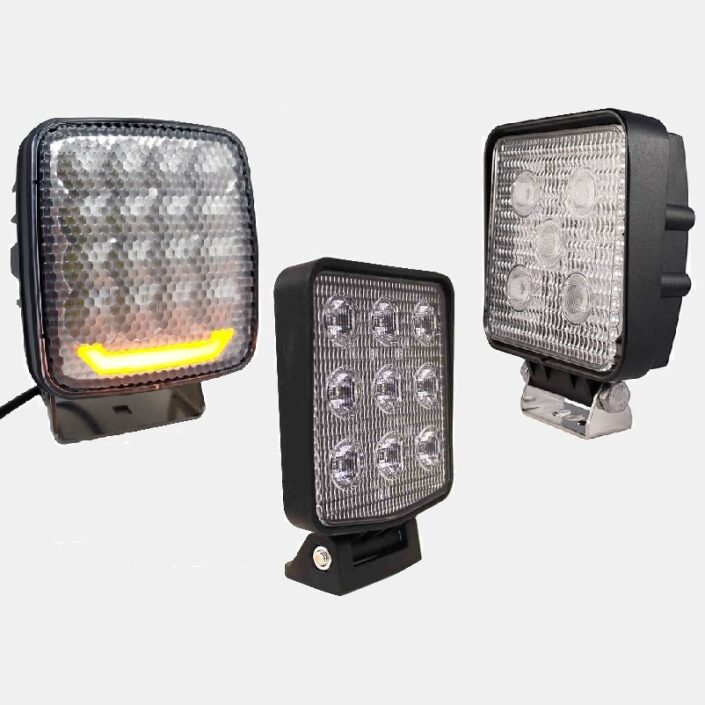 Led werklampen - Rond - vierkant - IP69 - met led flitsers